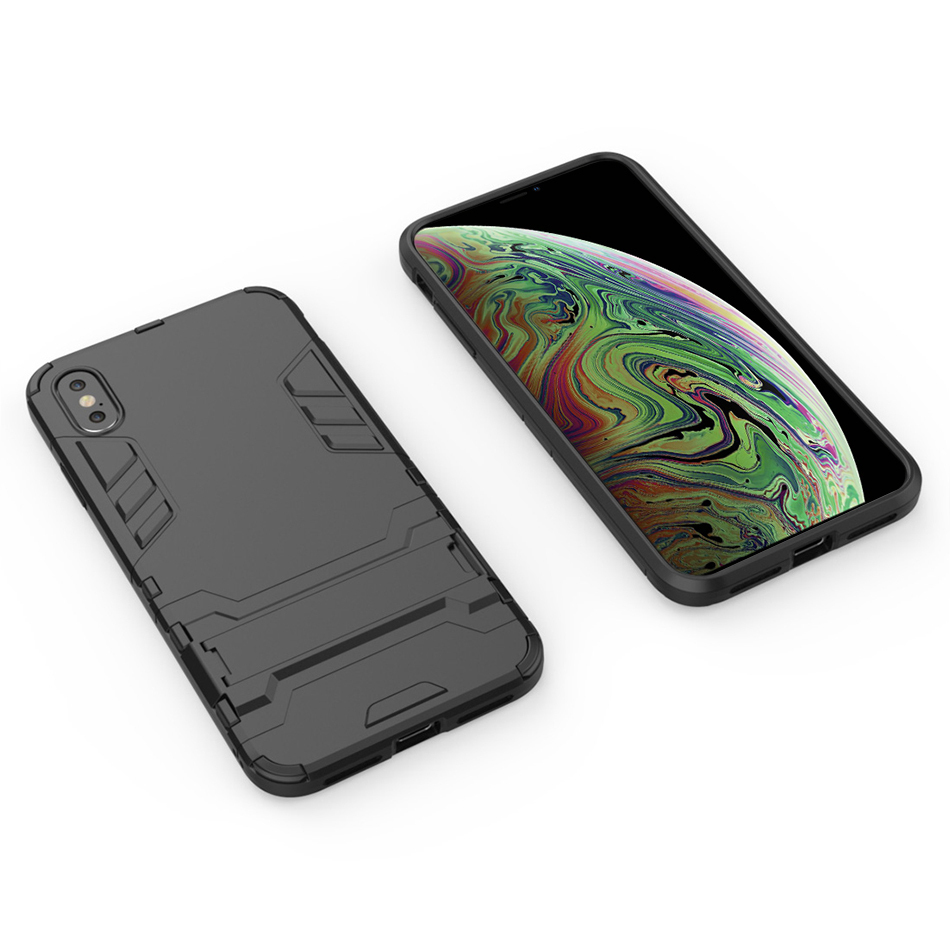 Slim Armour Shockproof Case for Apple iPhone Xs Max (Black)